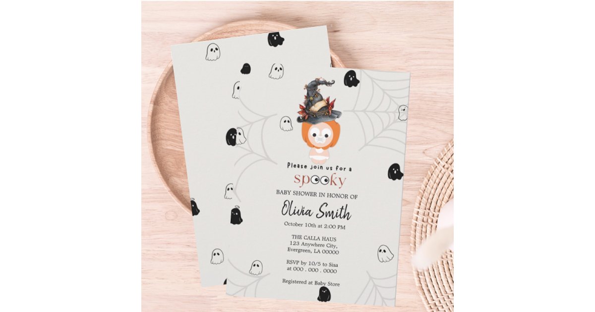 Spooky Baby Shower Invitation | Zazzle