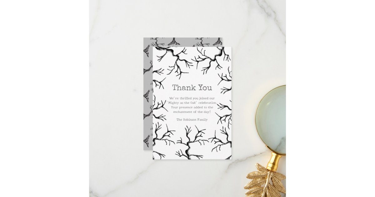 Spooky Oak Autumn Thank You Card | Zazzle