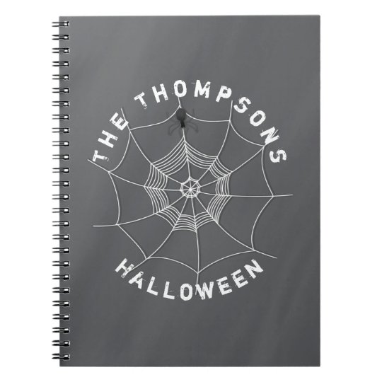 Spooky Spider in Spider Web Notebook | Zazzle.co.uk