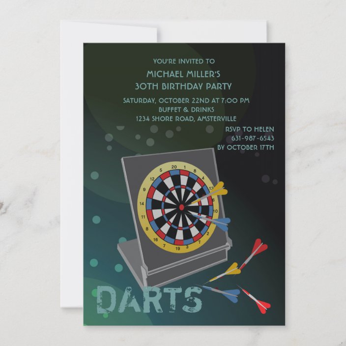 Sport Darts - Invitation | Zazzle.co.uk
