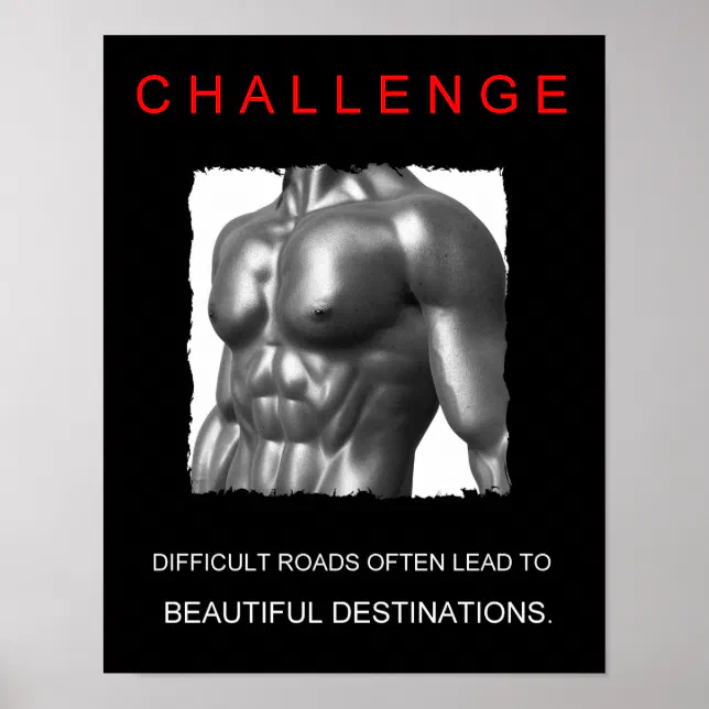 sport success motivational challenge quote poster | Zazzle