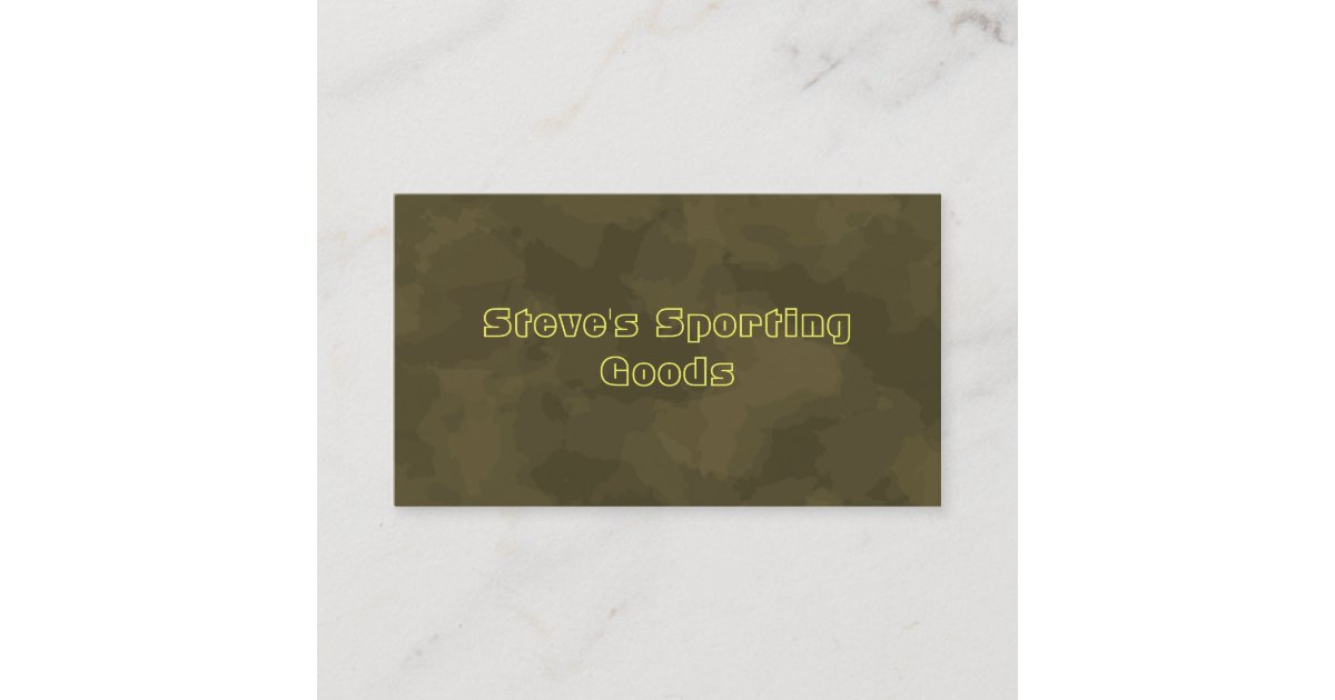 Sporting Goods Business Card | Zazzle