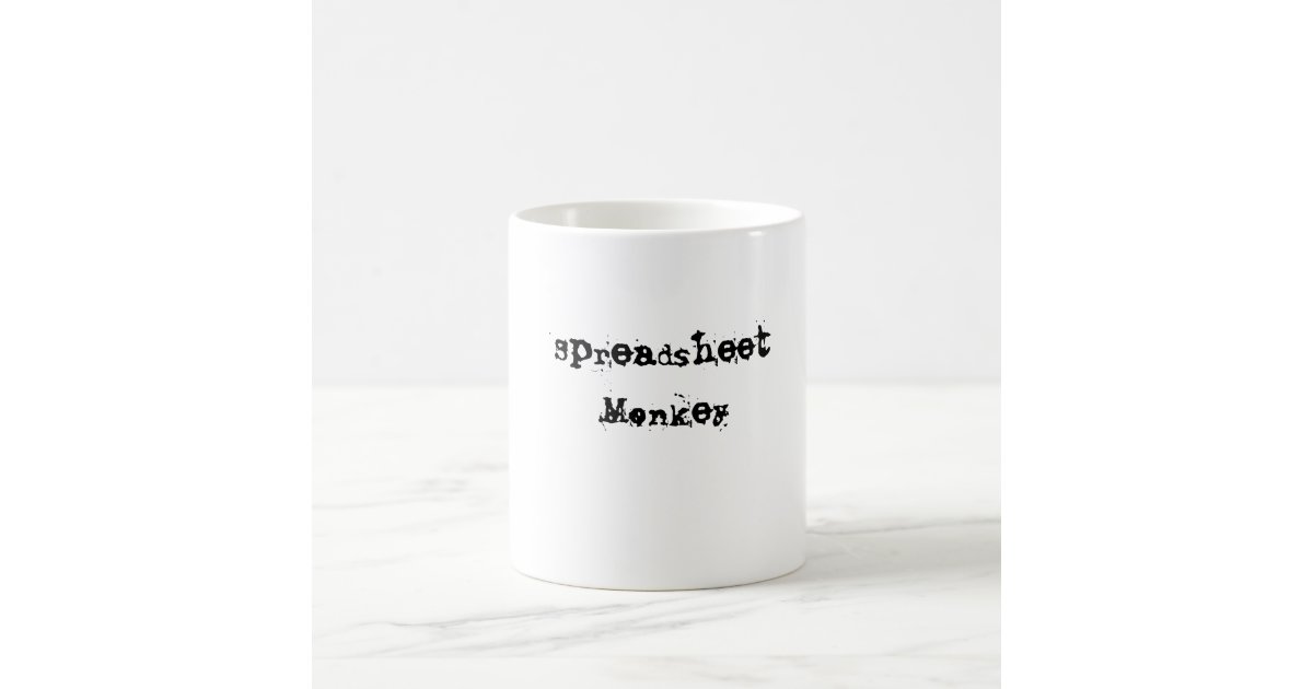 Spreadsheet Monkey Mug | Zazzle