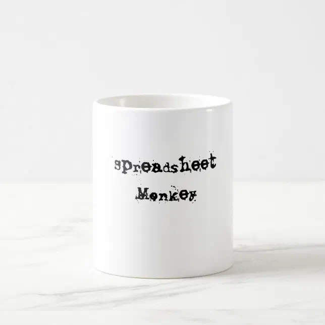 Spreadsheet Monkey Mug | Zazzle