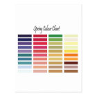 Winter Colour Chart Postcard | Zazzle.co.uk