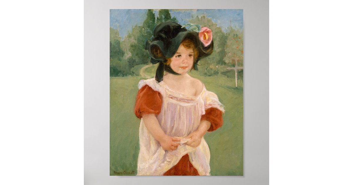 Spring: Margot Standing in a Garden | Mary Cassatt Poster | Zazzle.co.uk