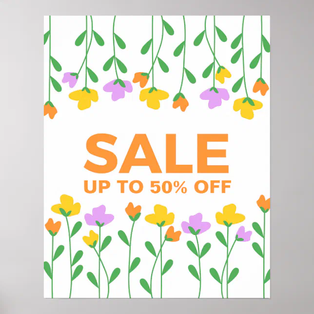 Spring Sale Sign, Retail Store Signage, Boutique Poster | Zazzle