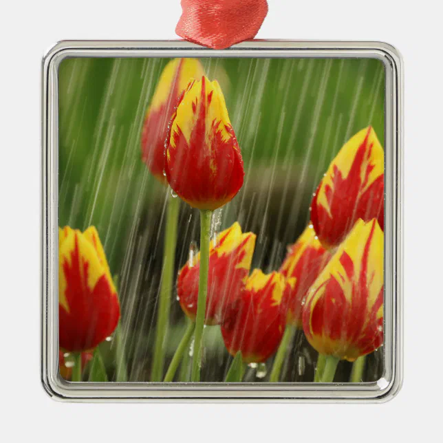 Spring Tulips Metal Tree Decoration | Zazzle