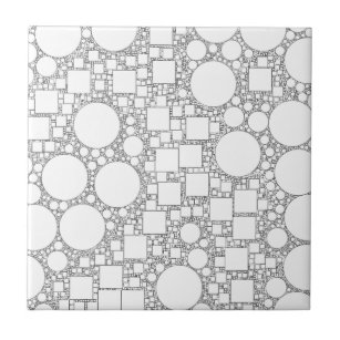 Circles And Squares Decorative Ceramic Tiles | Zazzle.co.uk