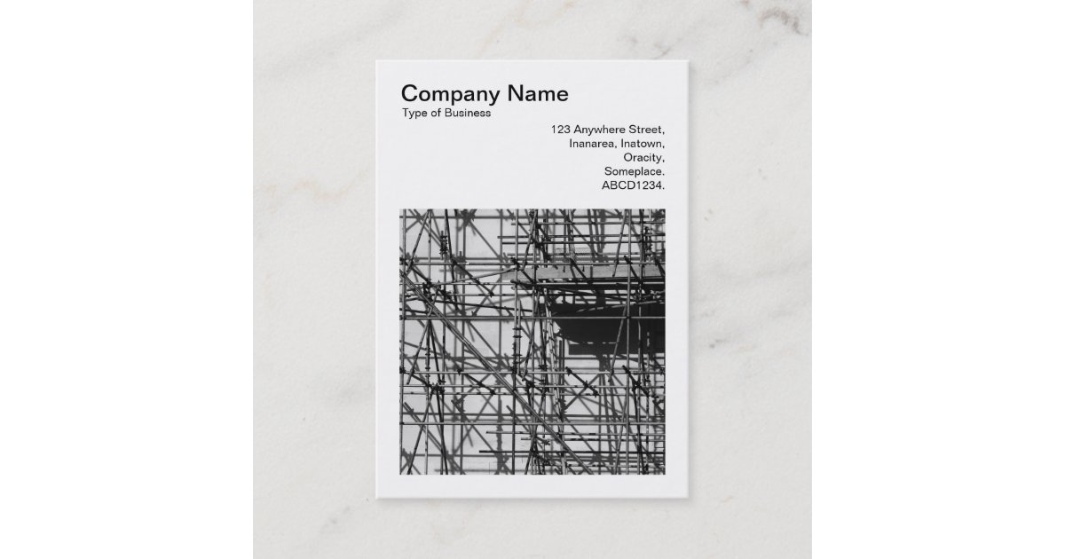 Square Photo (v3) - Scaffolding Business Card | Zazzle