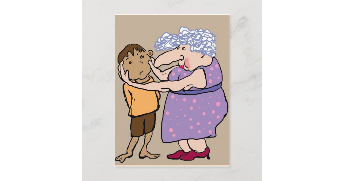Squeeze your cheeks postcard | Zazzle