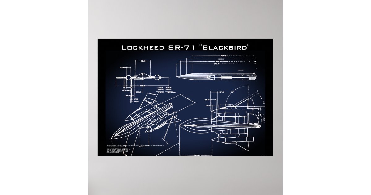 SR-71 Blueprint Poster | Zazzle