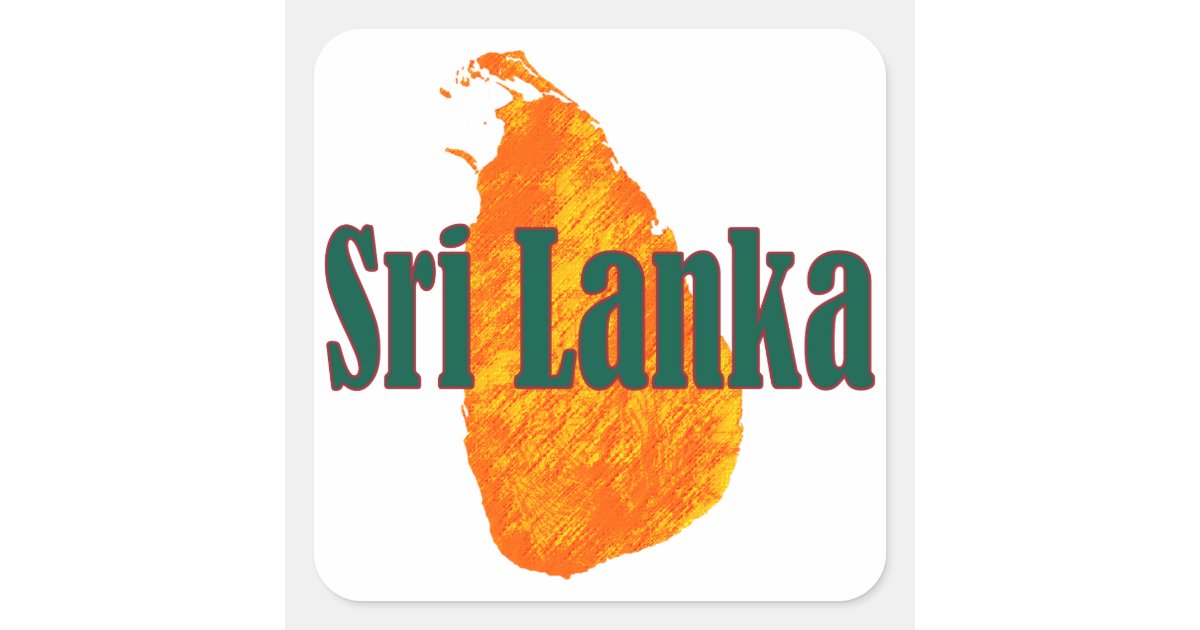 Sri Lanka Square Sticker | Zazzle