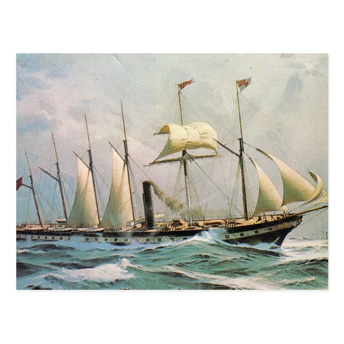 SS Great Britain at sea Postcard | Zazzle.co.uk