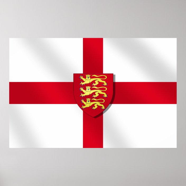 St. George's cross flag England 3 lions 2012Poster Poster | Zazzle.co.uk