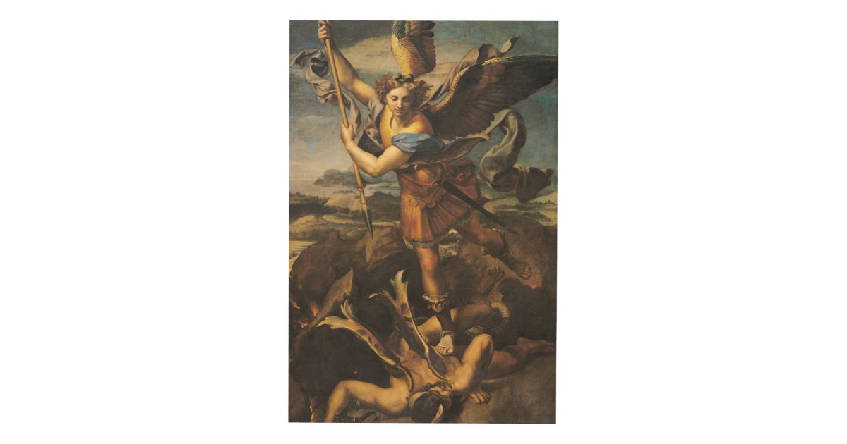 St. Michael Overwhelming the Demon, 1518 Wood Wall Art | Zazzle