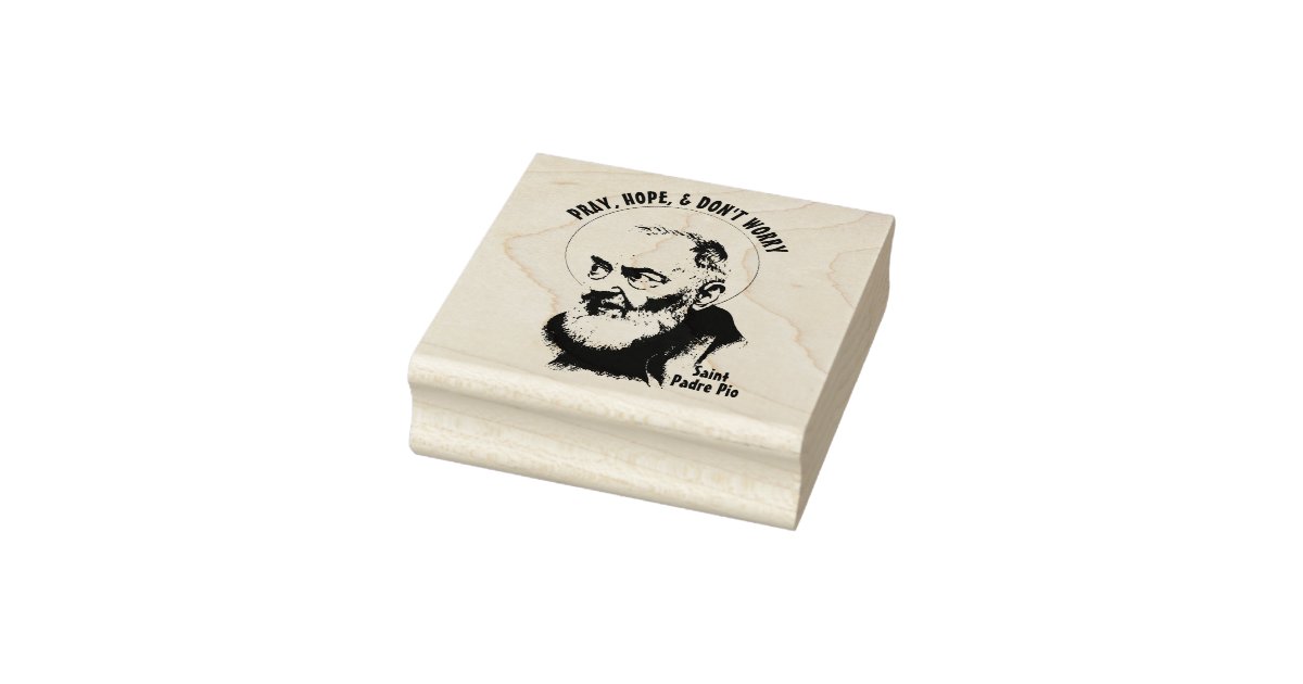 St. Padre Pio Capuchin Priest Catholic Rubber Sta Rubber Stamp | Zazzle