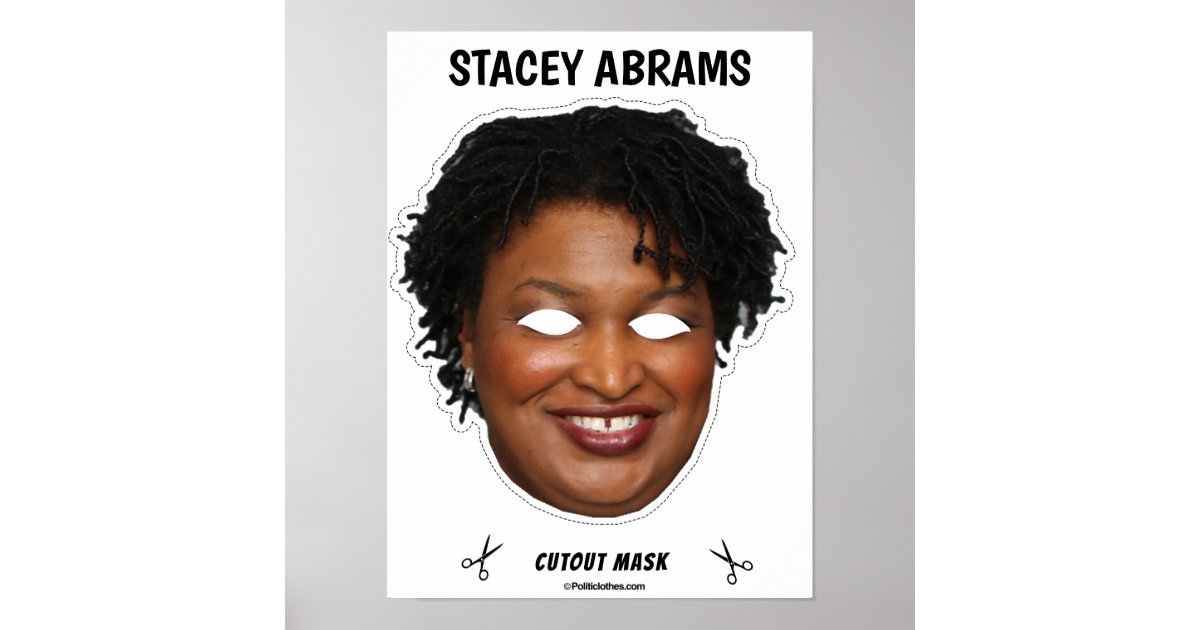 STACEY ABRAMS Halloween Mask Poster | Zazzle