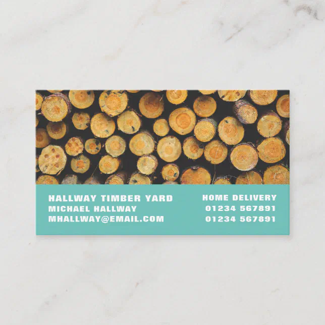 Stack of Firewood, Lumber/Timber/Wood Yard Business Card | Zazzle