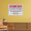 Staff Notice Poster | Zazzle
