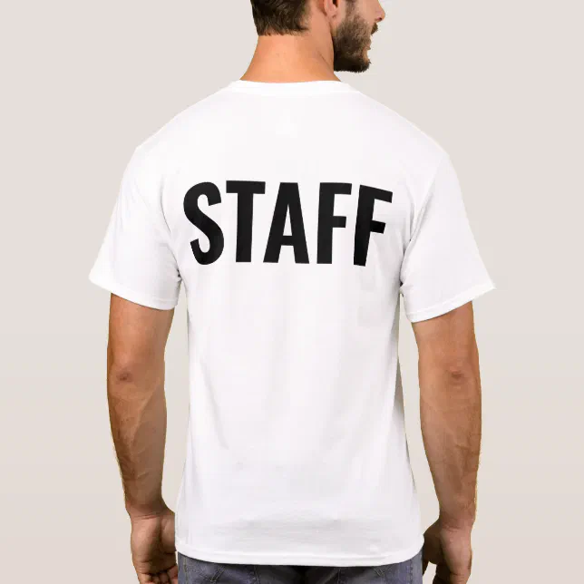 Staff Personalised Employee Company Work T-Shirt | Zazzle