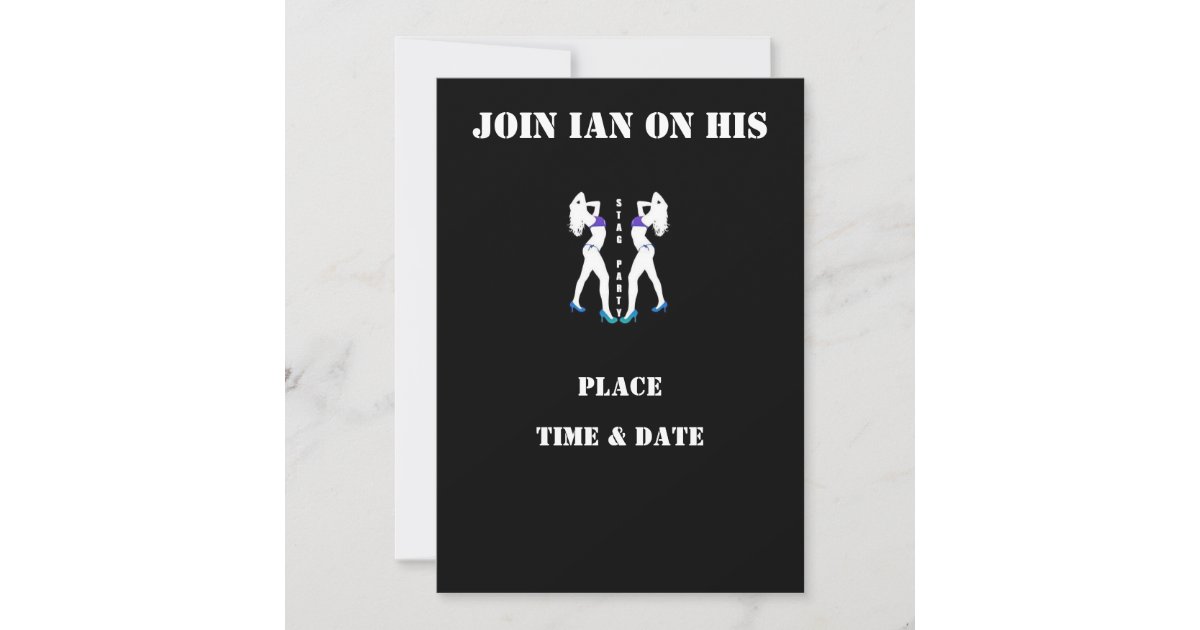 STAG PARTY Invitation | Zazzle