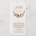 Stag terracotta rust floral elegant wedding detail save the date | Zazzle