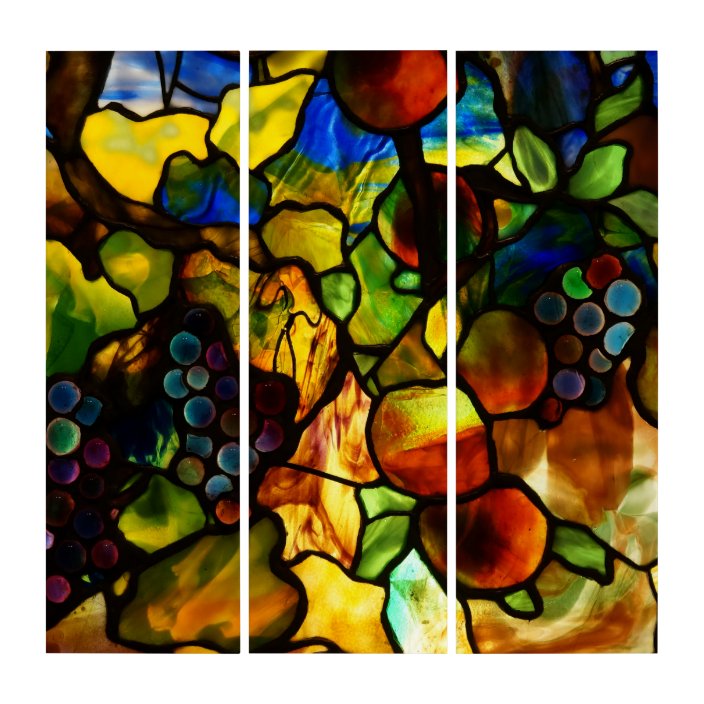 Stained Glass Autumn Art Acrylic Triptych | Zazzle.co.uk