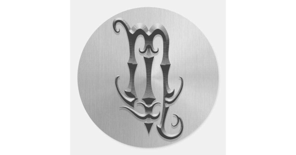 Stainless Steel Scorpio Symbol Classic Round Sticker | Zazzle