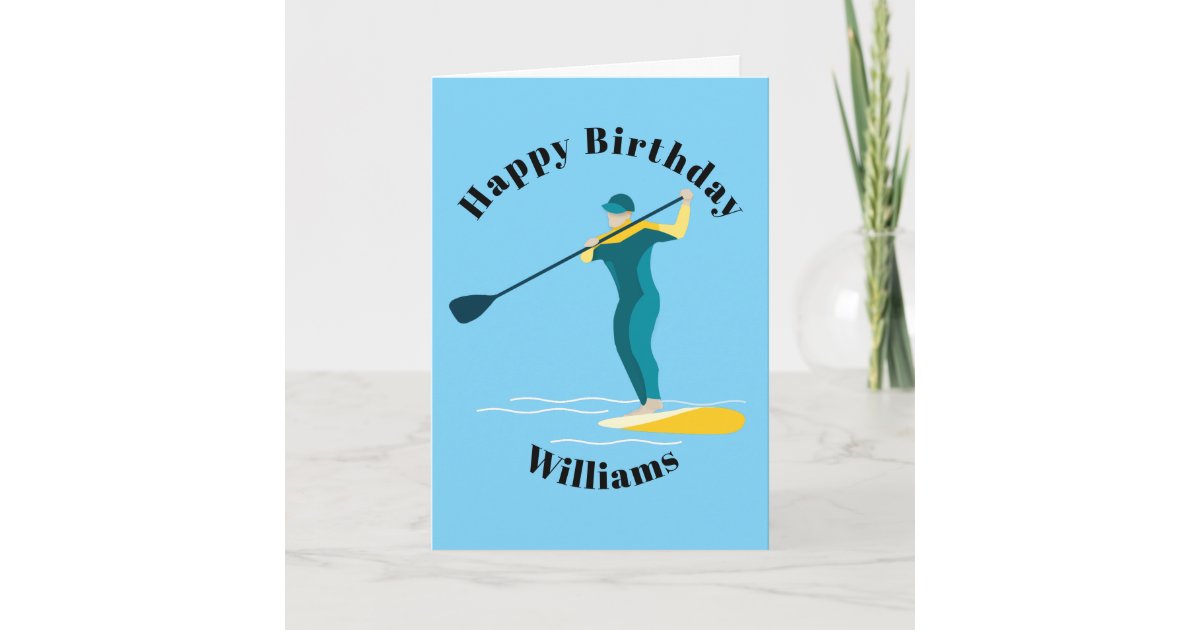 Stand Up Paddleboarding Card | Zazzle