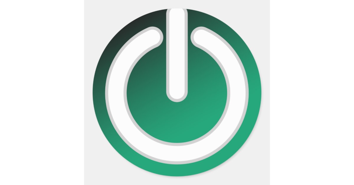 Standby On/Off Power Switch Classic Round Sticker | Zazzle