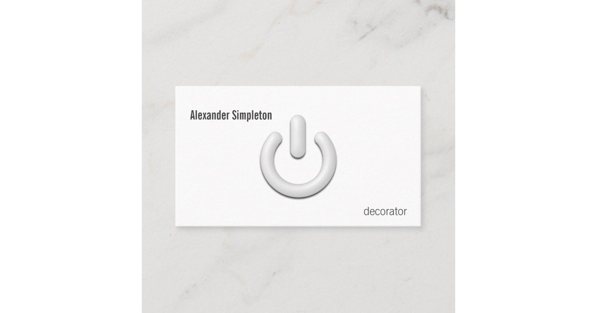 Standby Symbol Business Card | Zazzle