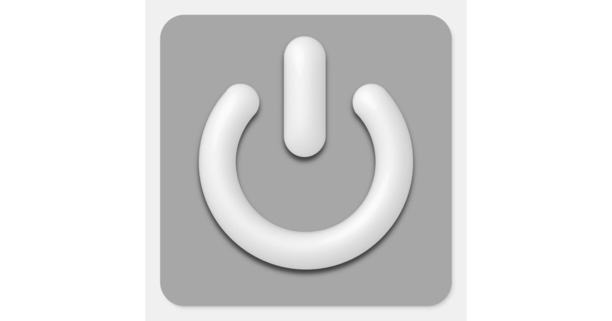 Standby Symbol Square Sticker | Zazzle