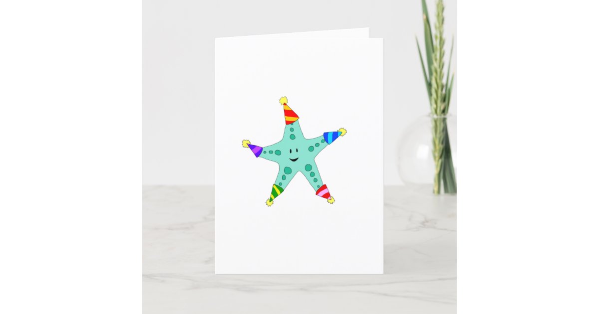 Starfish Happy Birthday card | Zazzle.co.uk
