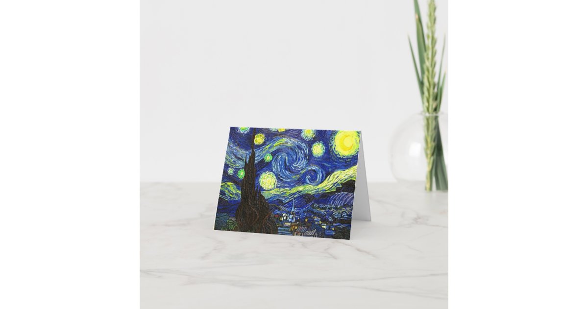 Starry Night Card | Zazzle