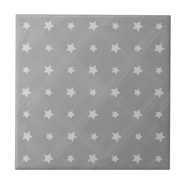 Stars background with textile pattern tile | Zazzle