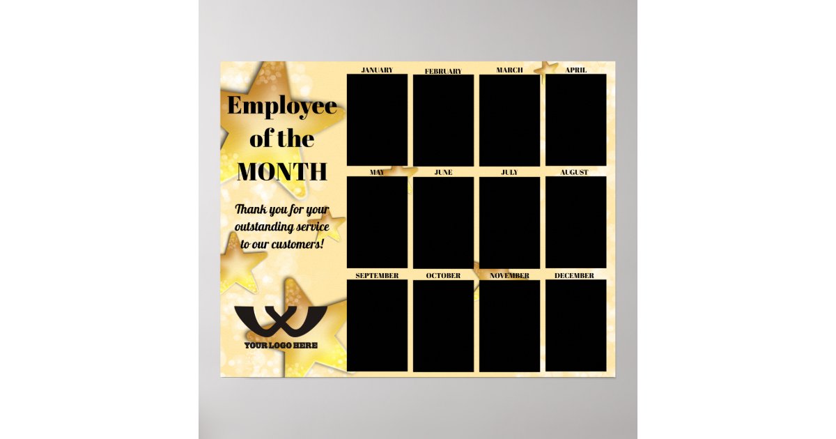 stars employee of the month photo display poster | Zazzle