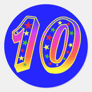 Number 10 Stickers & Labels | Zazzle UK