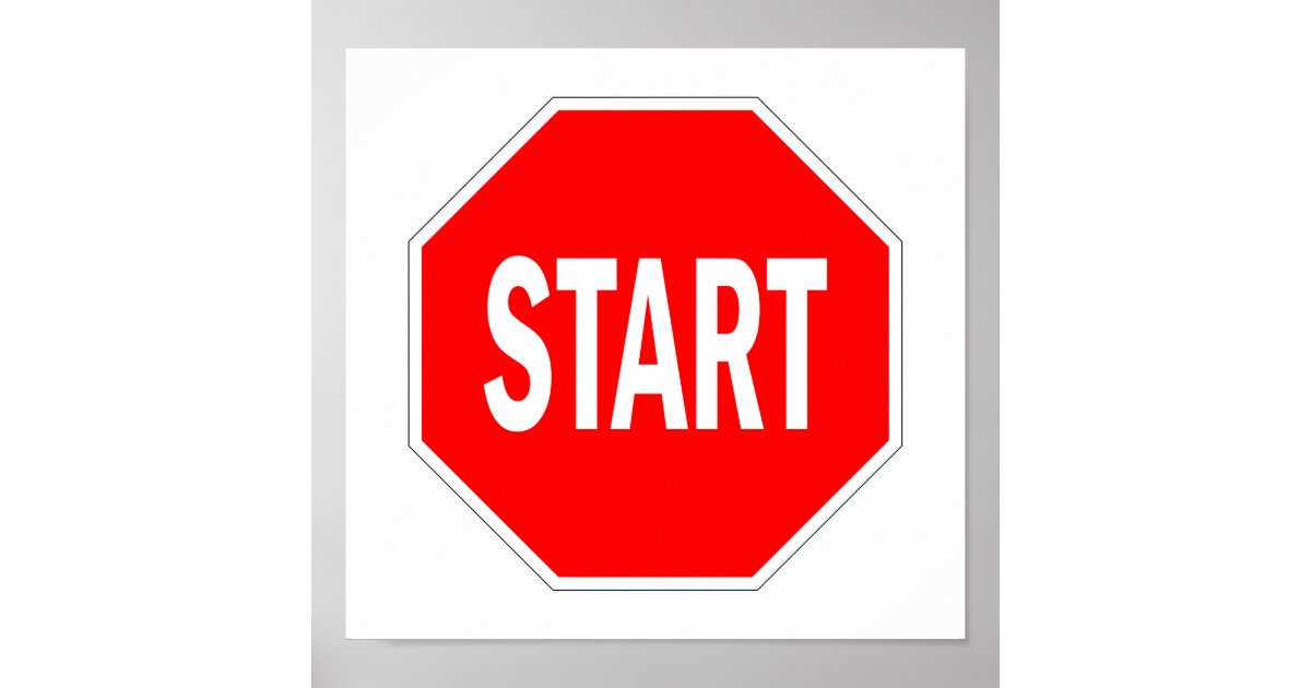 start road traffic sign symbol stop | Zazzle