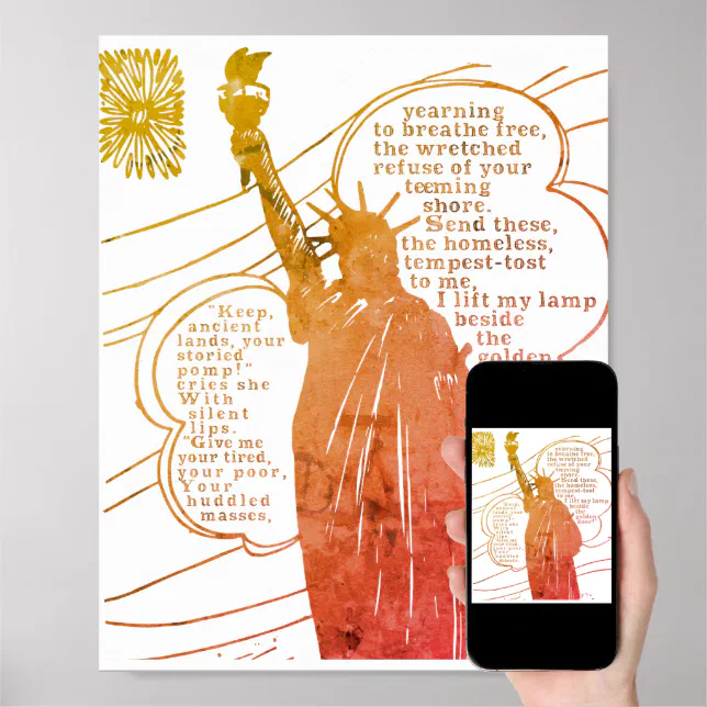 Statue of liberty poem poster | Zazzle