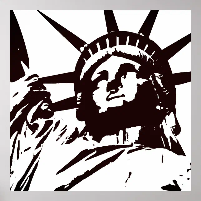Statue of Liberty Pop Art Poster | Zazzle