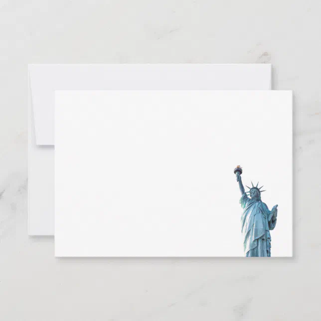 Statue of liberty thank you card | Zazzle