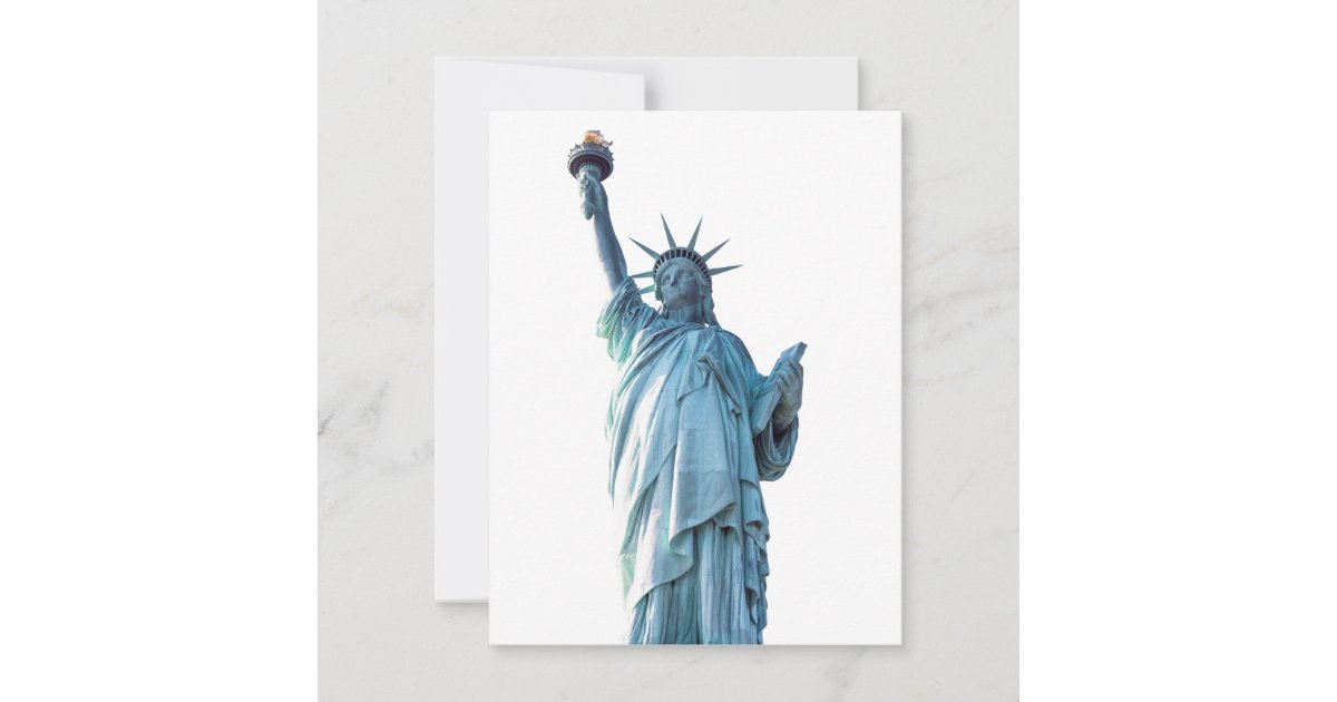 Statue of liberty thank you card | Zazzle