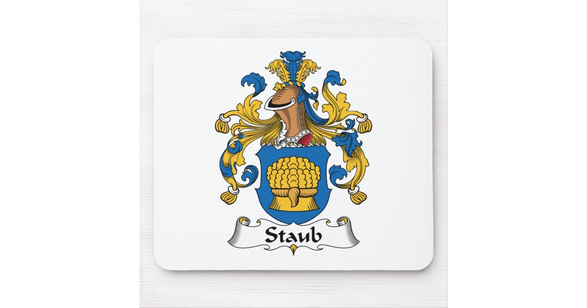 Staub Family Crest Mouse Mat | Zazzle