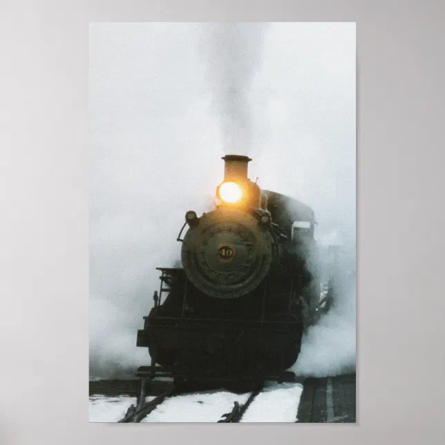 Steam engine poster | Zazzle