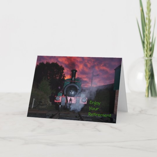 Steam Train Retirement Card | Zazzle.co.uk