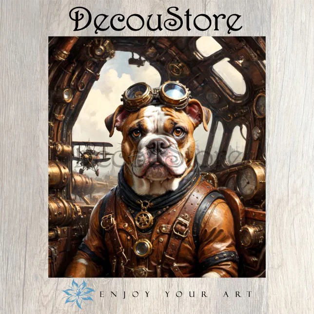 Steampunk Bulldog Decoupage Tissue Paper | Zazzle
