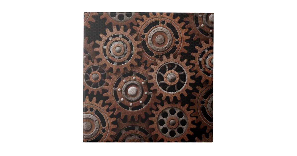 Steampunk Gears Tile | Zazzle