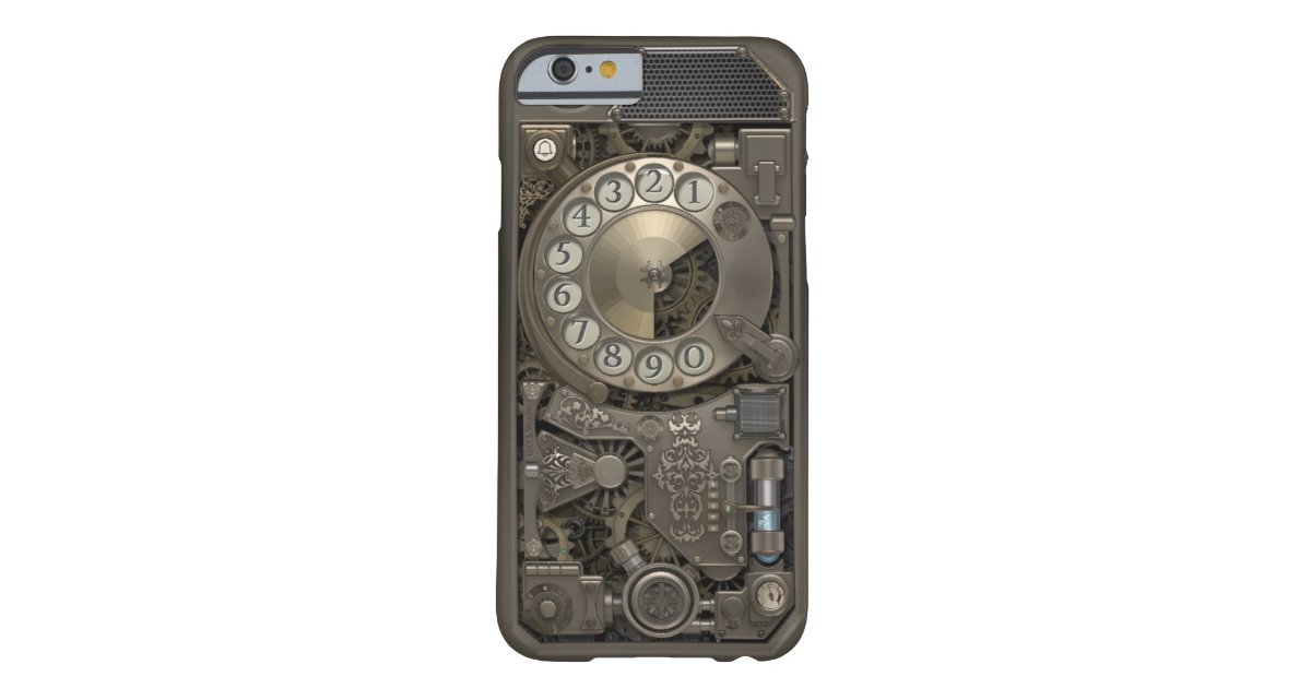 Steampunk Rotary Metal Dial Phone. Case. Case-Mate iPhone Case | Zazzle