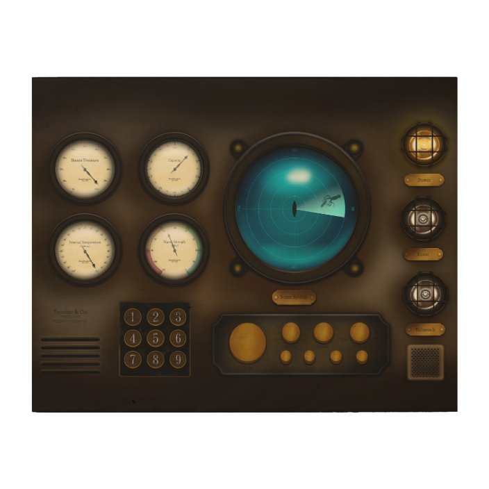 Steampunk Submarine Control Panel Sonar Display | Zazzle.co.uk